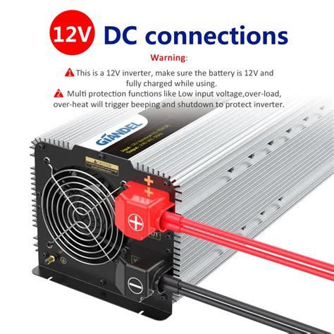 Giandel Pure Sine Wave Power Inverter 4000W 12V To 240V Large Shell