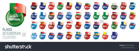 Set Flags Europe Vector Illustration Stock Vector Royalty Free 1657355824