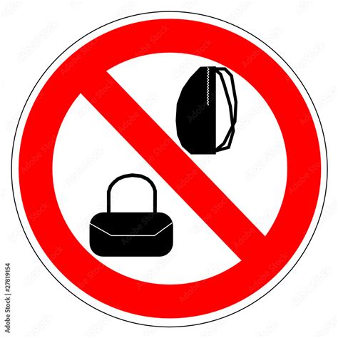 Panneau Interdit Aux Sacs Stock Vector Adobe Stock