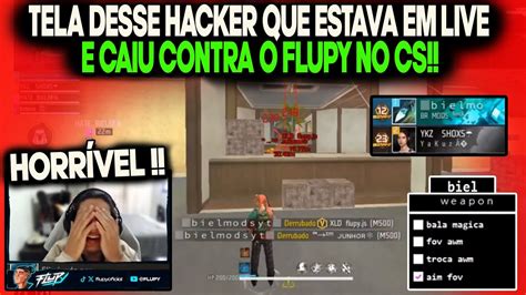TELA DESSE HACKER QUE ESTAVA EM LIVE E CAIU CONTRA O FLUPY NO CS