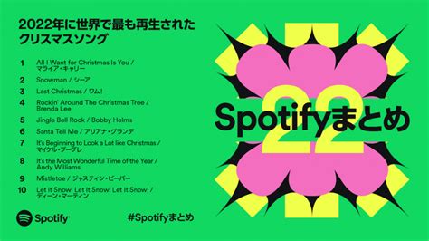 Spotify国内外における2022年のクリスマスソングランキングを発表 国内第1位はback numberクリスマスソング