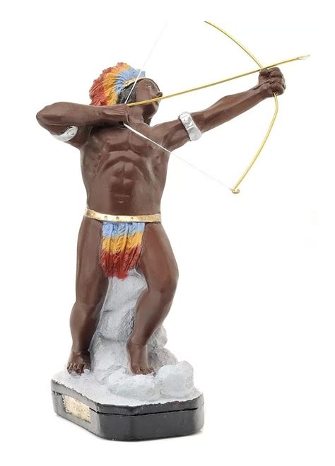 Caboclo Tupinambá Umbanda Imagem Escultura Gesso 20 Cm Parcelamento