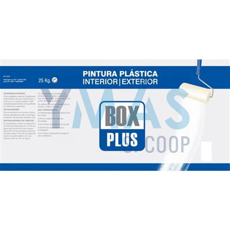 Pintura Plastica Int Ext Box Plus Blanc Mate Kg