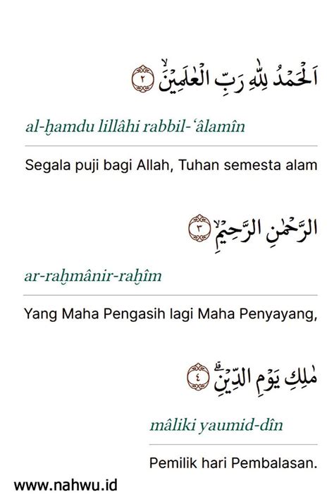 Surah Al Fatihah Latin Quran Surat Tulisan