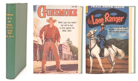 Hake S GUNSMOKE LONE RANGER BOUND VOLUME DELL LIBRARY 1960 COMICS
