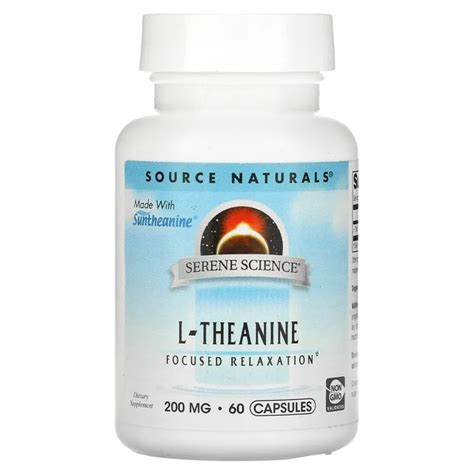Source Naturals Serene Science L Theanine 200 Mg 60 Cap Harvest