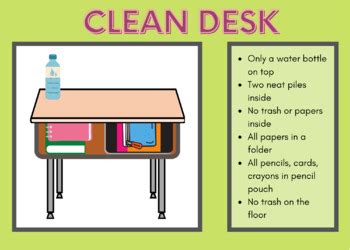 Clean School Desk Clipart