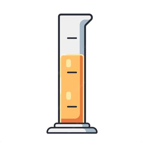 Graduated Measuring Cylinder Clear Liquid Stock Illustrations 5