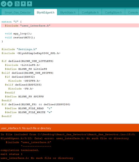 User Interface H No Such File Or Directory Solved Blynk Community