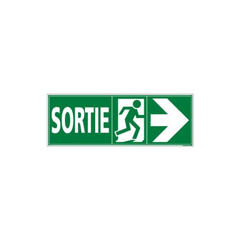 Panneau SORTIE ISSUE DE SECOURS DROITE B0293D