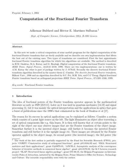 fractional fourier transform pdf pdf eigenvalues and eigenvectors discrete fourier transform