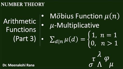 arithmetic function part 3 mobius function and its basic properties youtube