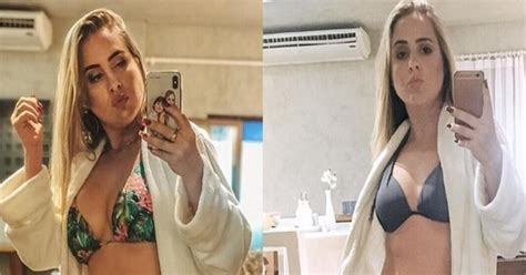 Ex Bbb Patr Cia Leitte Exibe Antes E Depois Para Ressaltar Mudan As