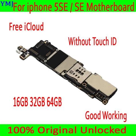 ID tactile rose de 16 Go Carte mère originale débloquée pour iPhone 5SE