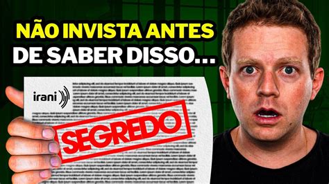 Rani O Segredo Que Ningu M Te Conta Sobre Investir Em Irani Youtube