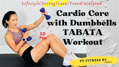 30 Minutes Intense Cardio Core With Light Weight Dumbbells TABATA
