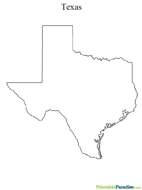 Printable State Map Of Texas