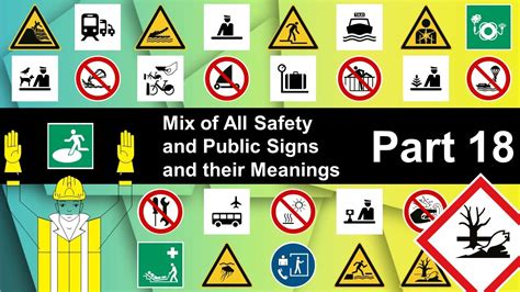 Mix Of All Safety And Public Signs With Their Meanings Part Youtube