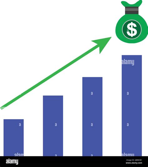 economía con aumento de ventas e ingresos gráfico de barras Icono del