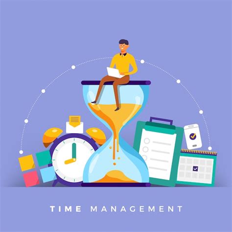 Gestión del tiempo Vector Premium