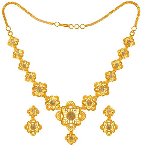 22 Kt Gold Necklace Set StLs22940 Sets Necklace Light Sets