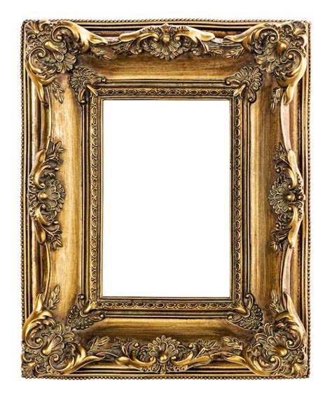 Marco De Imagen Dorado Objeto De Estilo Barroco Vintage Foto Premium