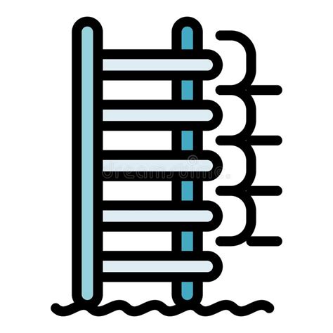 Vector De Esquema De Color De Las Escaleras De Grupo Ilustración del