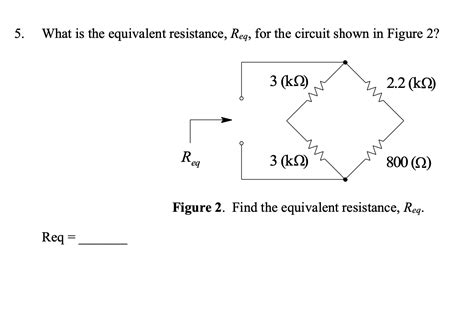 Solved What Is The Equivalent Resistance Req For The Chegg