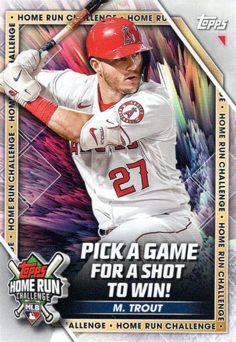 Topps Home Run Challenge Code Cards Hrc Mike Trout Nm Mt
