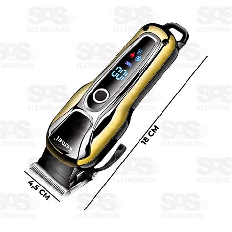 Máquina de Cortar Cabelo Profissional Painel Kemei KM 1933