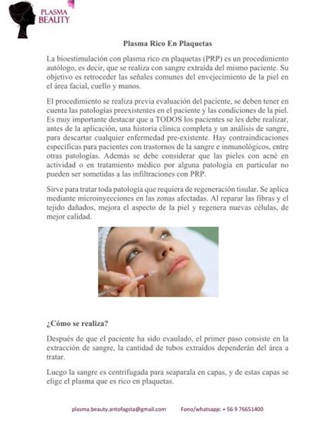 Plasma Rico En Plaquetas Plasma Beauty