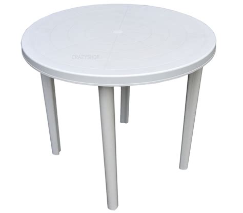 Mesa Pvc Redonda 90 Patas Desmontables Blanca Alta Calidad 899 00