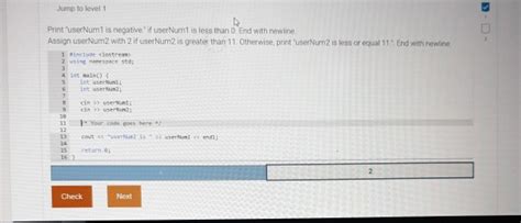 solved jump to level 1 print user num1 is negative if user