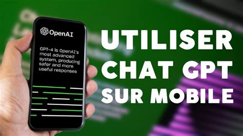 Comment Utiliser Sur Un T L Phone Portable Chat Gpt Youtube