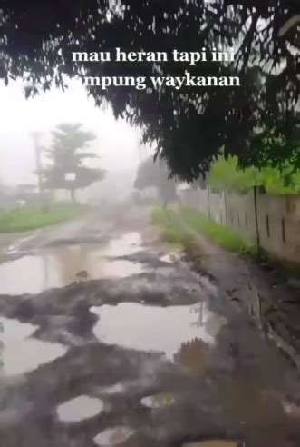 Potret Jalan Di Lampung Yang Rusak Parah Apakah Ini Wahana
