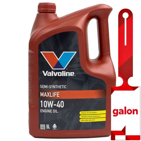 VALVOLINE Maxlife 10w40 5L półsyntetyczny olej silnikowy 872297 za