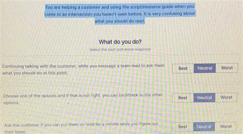 Solved You Are Helping A Customer And Using The Script Resource Guide