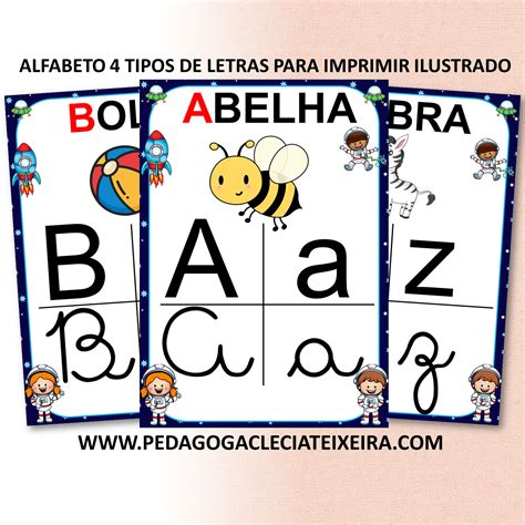 Alfabeto Imprimir 4 Tipos Letras Colorido Verloop Io