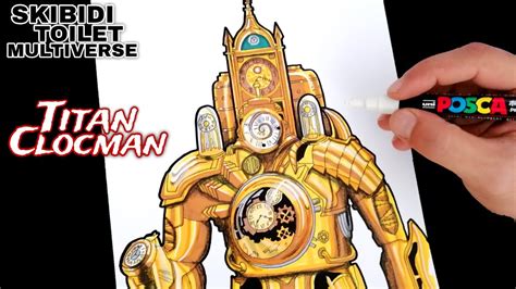 Como Dibujar A TITAN CLOCKMAN Del MULTIVERSE Skibidi Toilet Drawing