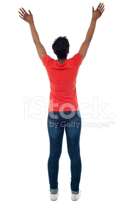 Stock Photo De Pose De Retour D Une Femme Aux Bras Levés Libre De