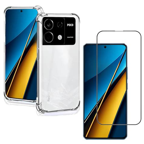 Capa Capinha Anti Impacto Película 9D Premium Cerâmica Para Poco X6