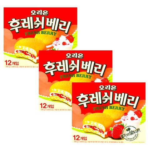 오리온 후레쉬베리 딸기 336g 3개 홈플러스 택배배송