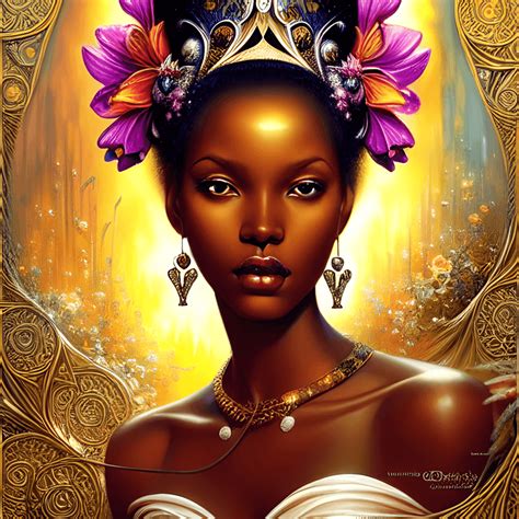 Beautiful African American Princess In City Setting · Creative Fabrica
