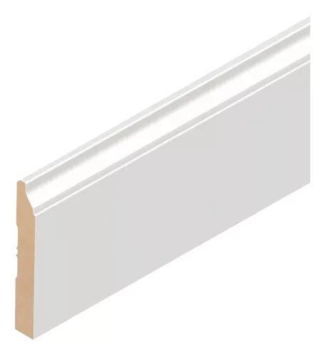Zocalo Pintable Madera Mdf Prepintado Blanco 10 3cm Pz 103