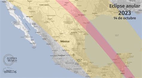 Mapa Eclipse Solar 2023 Inegi Image To U