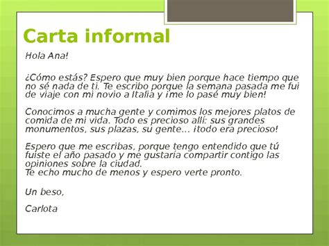 Carta Informal Carta An Nima Dele B B