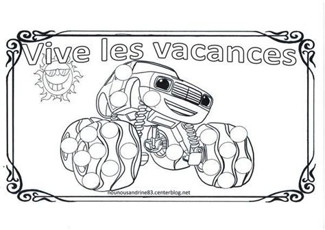 été coloriage gommettes blaze et les monster machine