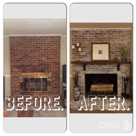 Our Brick Fireplace Makeover Diy Ideas Our Blue Ridge House