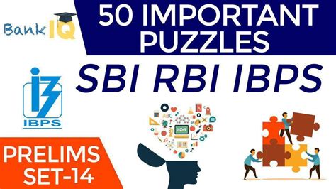 50 Important Puzzles Set 14 For SBI PO IBPS PO RBI Grade B RBI