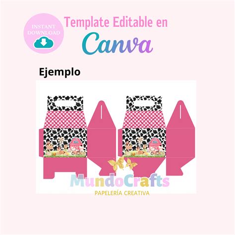 PLANTILLA De LUNCH BOX Editable En Canva Marcos Canva Para Cajas De